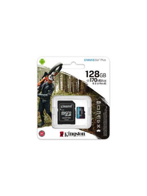 MEMORIA FLASH KINGSTON CANVAS GO! PLUS 128GB MICROSDXC UHS-I CLASE 10 CON ADAPTADOR – Shopzote.com
